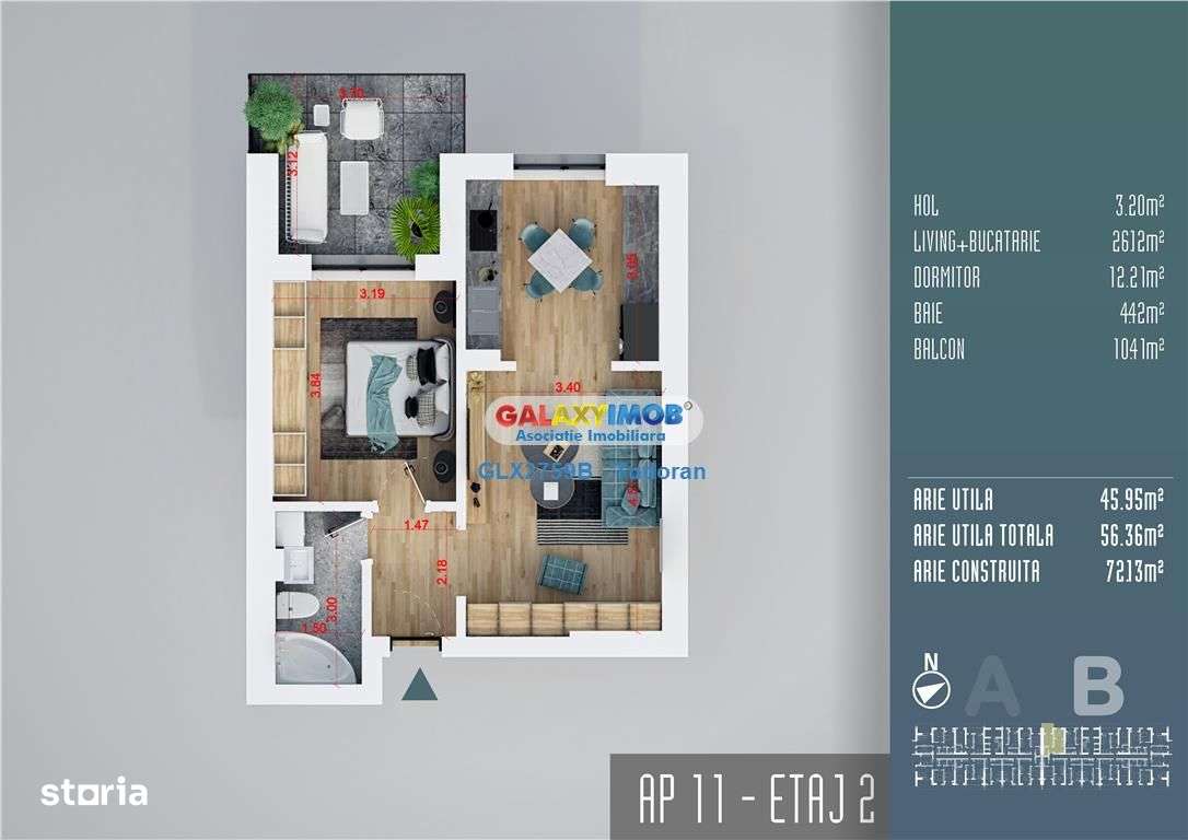 2 camere, apartament de vanzare - Bucuresti (judet), Strada Bratarii ...