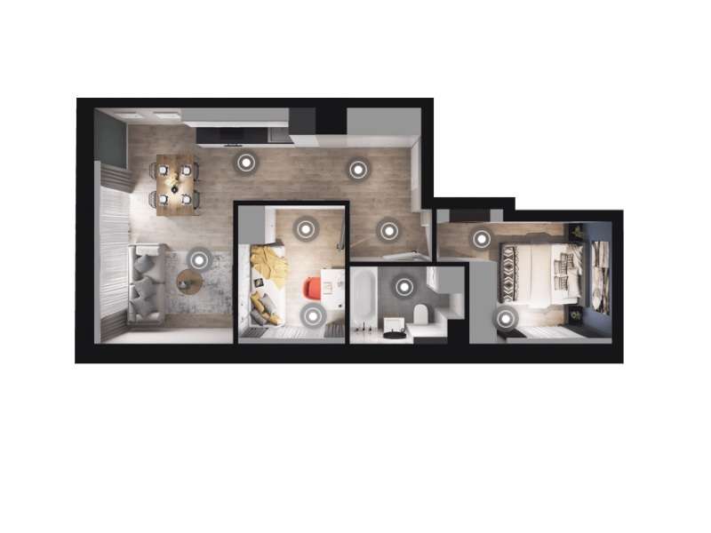 3 pokoje - Stan inwestycji: w budowie - Powierzchnia: 47,86 m² - Piętro ...