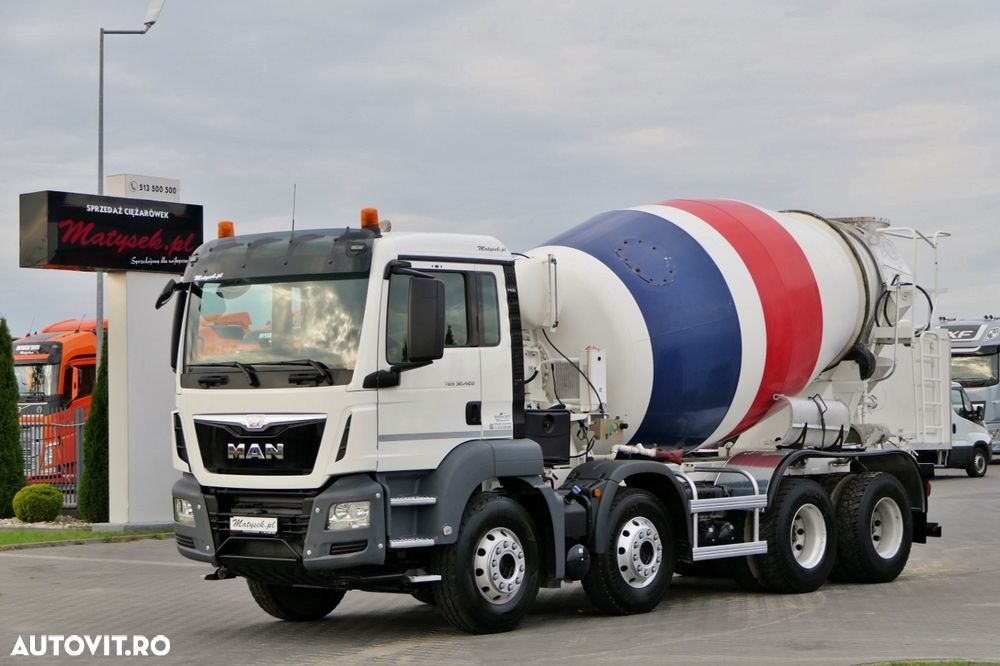 Second hand MAN TGS 32.420 / 8X4 / BETONIERA / IMER - 9 M3 / 58 000 KM ...