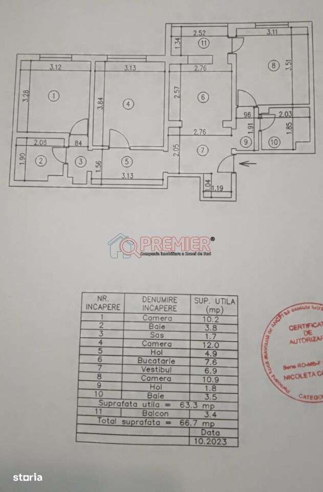 3 camere, apartament de vanzare - Bucuresti (judet), Strada Mariuca ...