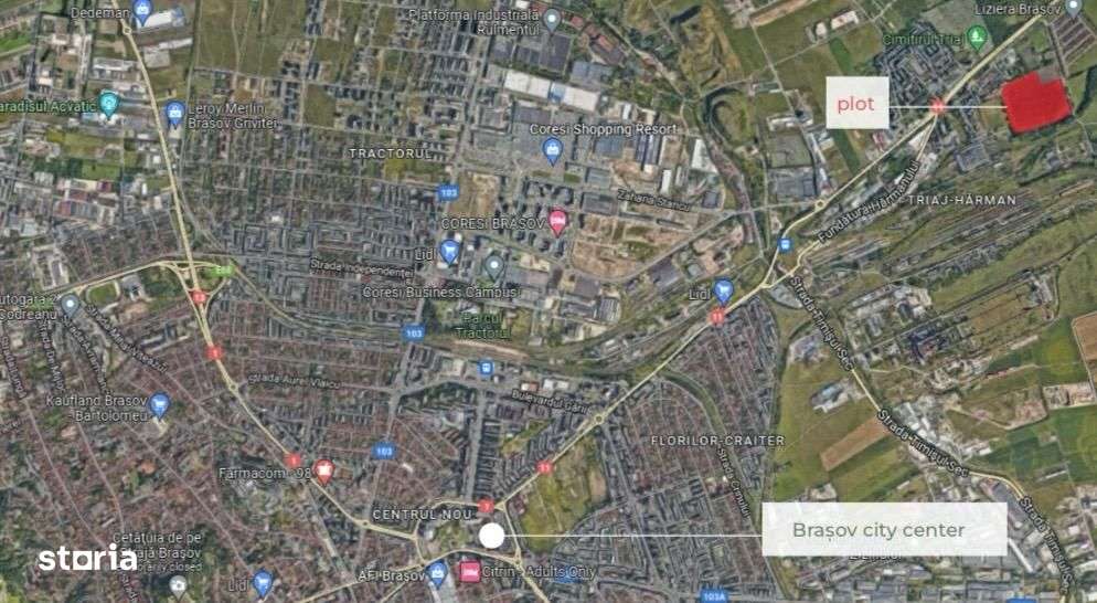 72 600 m², teren de vanzare - Brasov (judet), Triaj-Harman - 10061149 ...