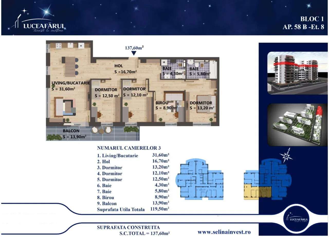 5 camere, apartament de inchiriat - Bihor (judet), Oradea - 10027296 ...