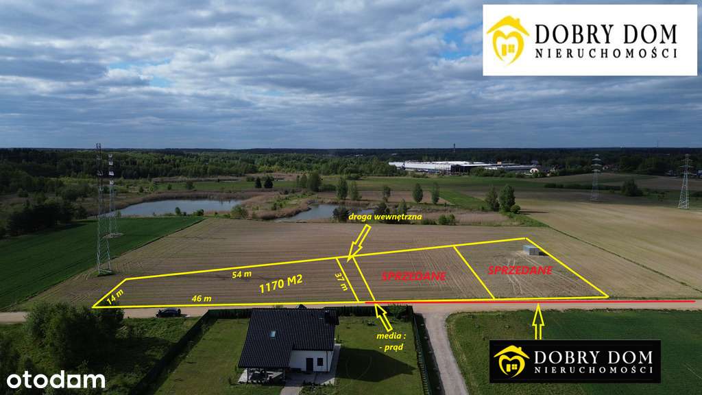 1 170 m², działka na sprzedaż - Brończany, białostocki, podlaskie ...