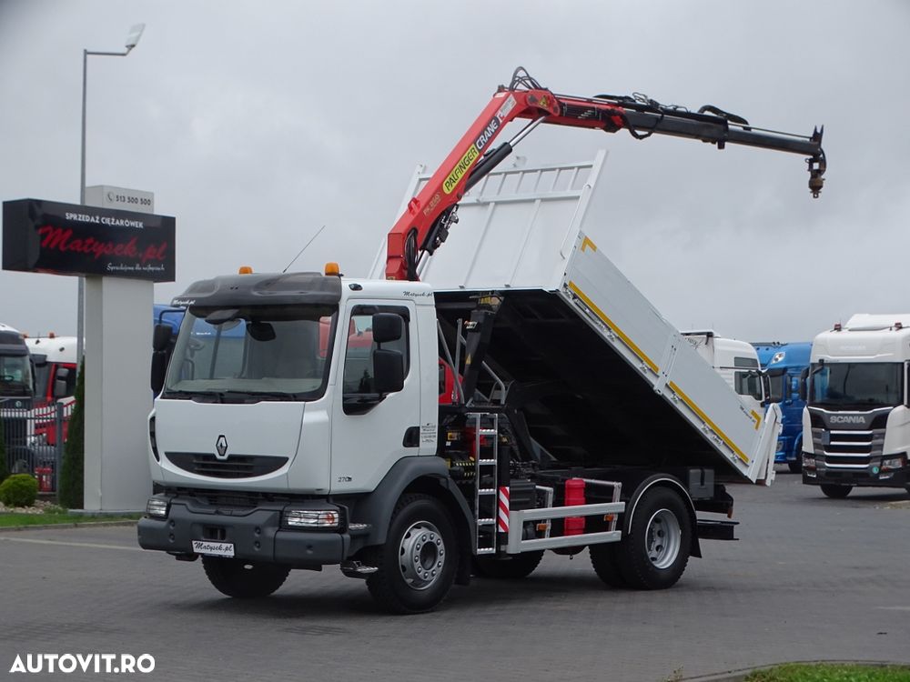 Second hand Renault MIDLUM 270 / 4X2 / BASCULARE + MACARA PALFINGER ...