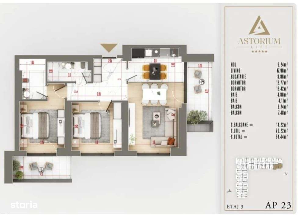 3 camere, apartament de vanzare - Bucuresti (judet), Industriilor ...