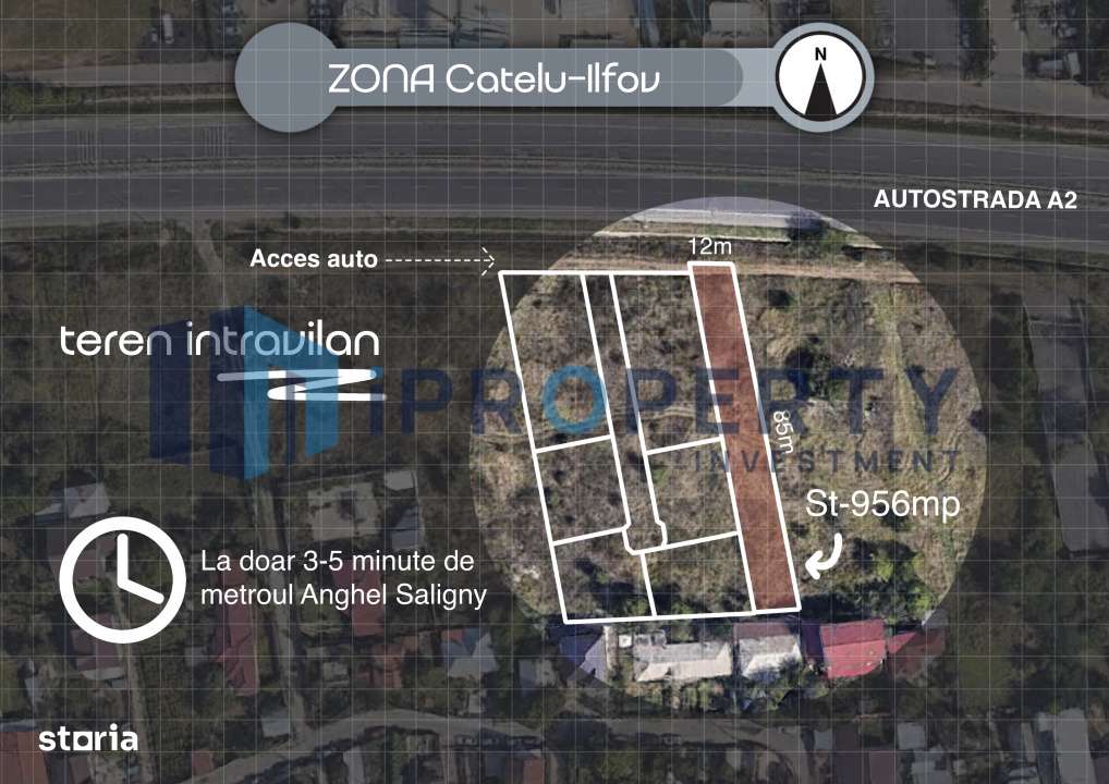 956 m², teren de vanzare - Ilfov (judet), Catelu - 9796175 • www.storia.ro
