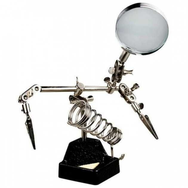 Третья рука JM-506 держатель плат + лупа 60мм 2.5Х: 246 грн. - Інший інструмент Запоріжжя на Olx