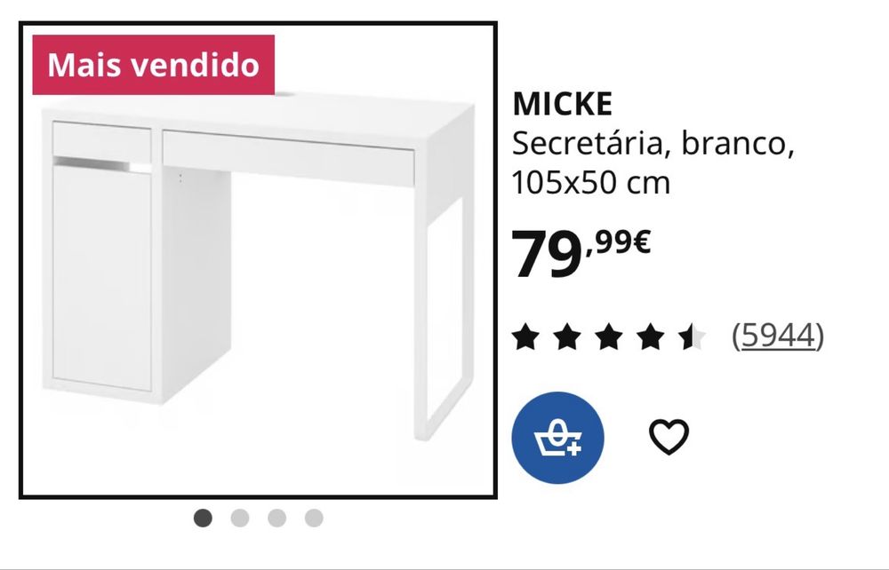 Secretaria ikea micke branca Algés, Linda-A-Velha E Cruz Quebrada ...