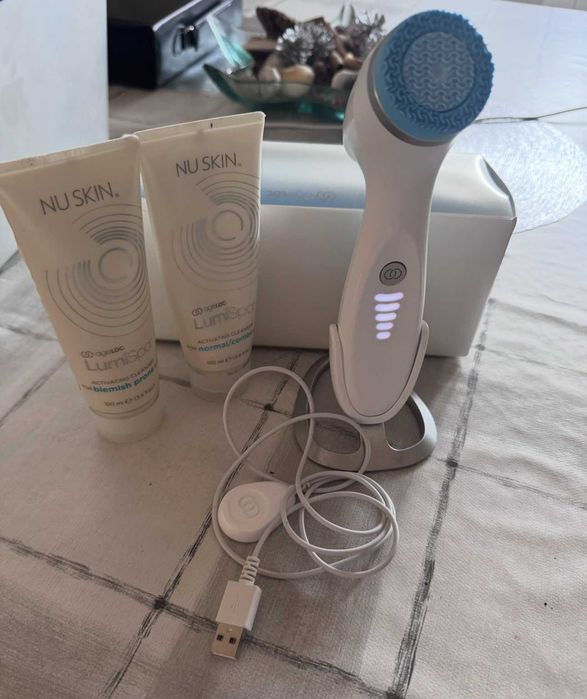 Kit NU SKIN Nuskin ageLOC LumiSpa iO Azul (Normal) + base+ carregador ...