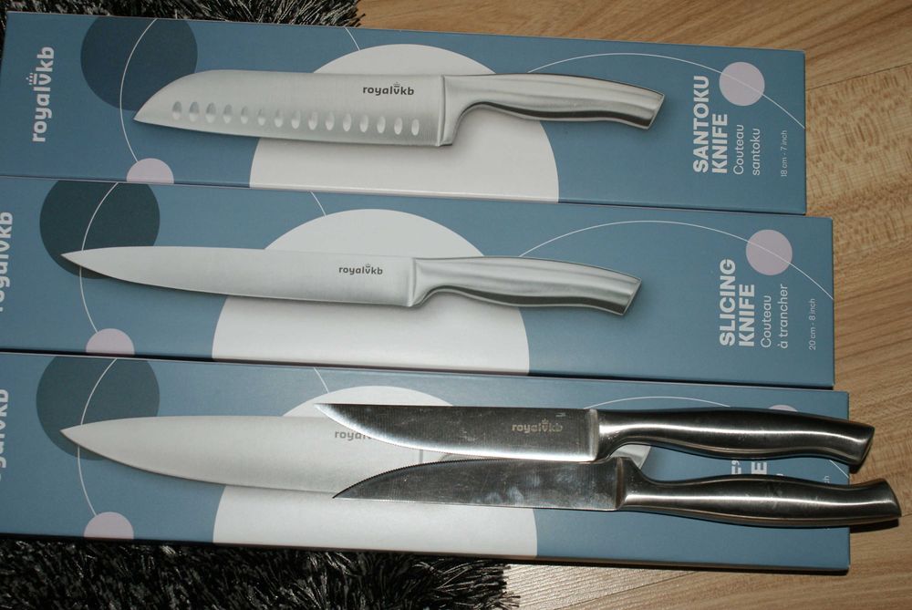 Noże kuchenne Royal VKB Santoku. Komplet 5 sztuk Gliwice Bojków • OLX.pl