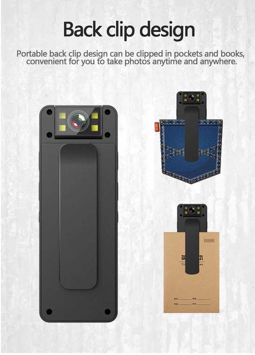 Wi-fi Боді камера CS06: Міні-цифрова камера 1080P HD-екран Bodycamera ...