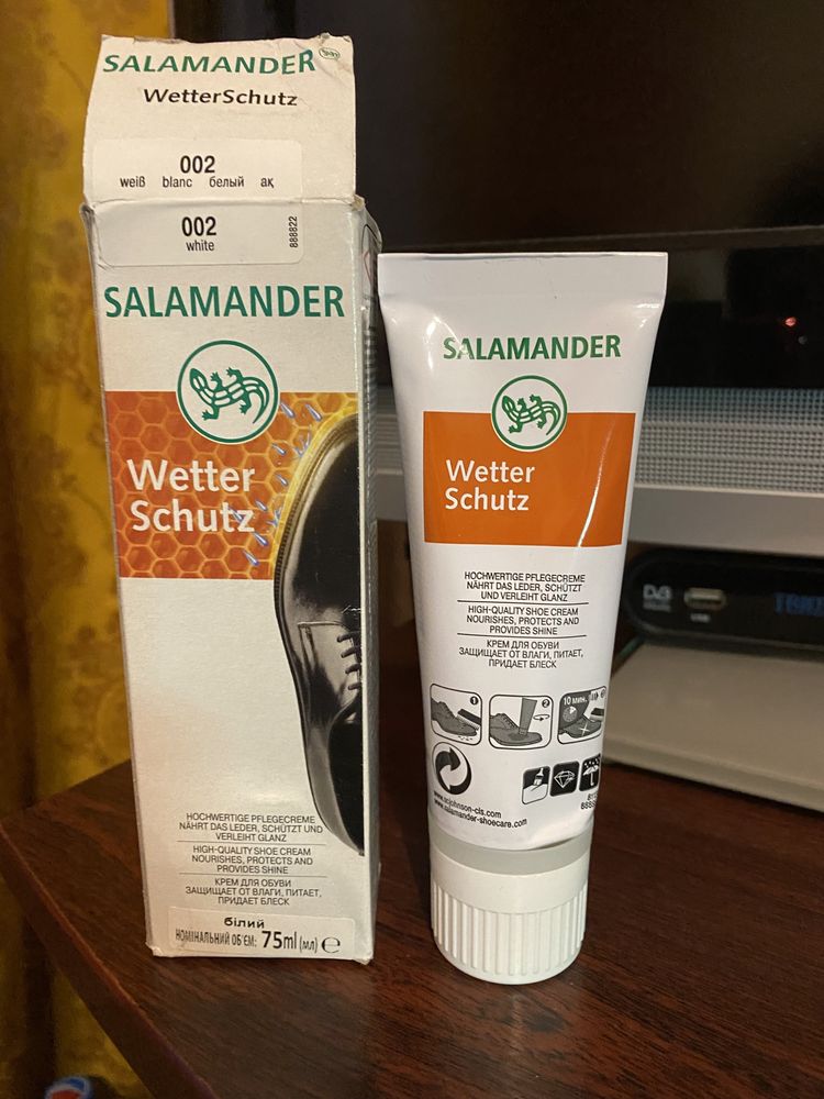 Крем для взуття Salamander professional чорний з губкою 75 мл: 125 грн ...