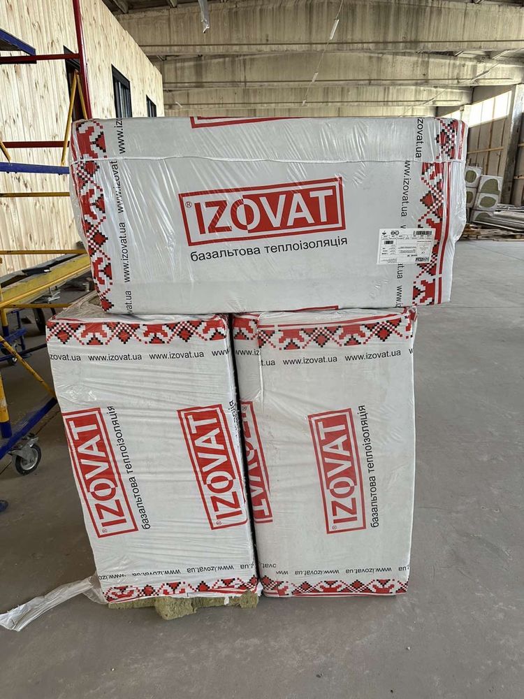Минеральная вата утеплитель Базальтова 1000x600x100 уп 1,2м2, 135кг/м3 ...