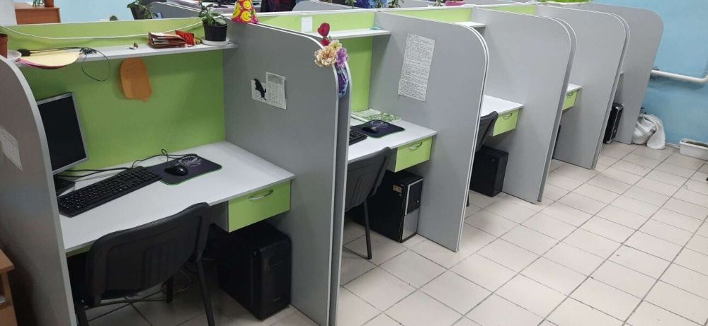 Офисная мебель, офисные столы, кабинки Кол ( Call/ контакт ) центра: 15 ...