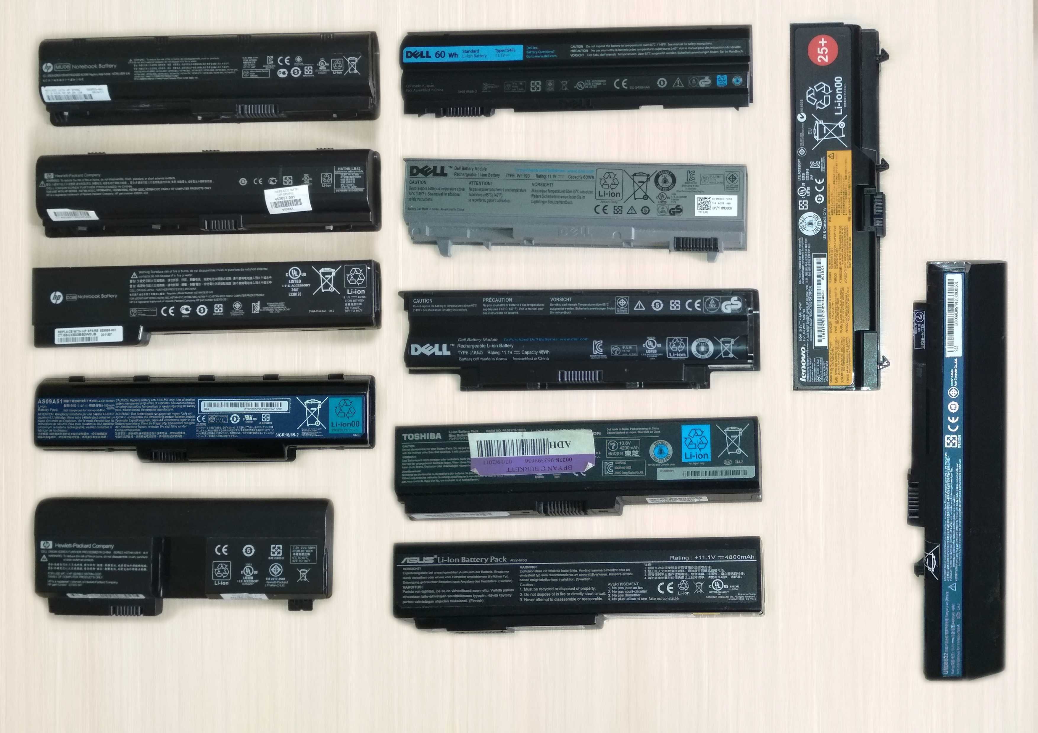 ОРИГІНАЛЬНІ батареї для ноутбуків HP DELL Acer Asus Lenovo Sony: 1 100 ...