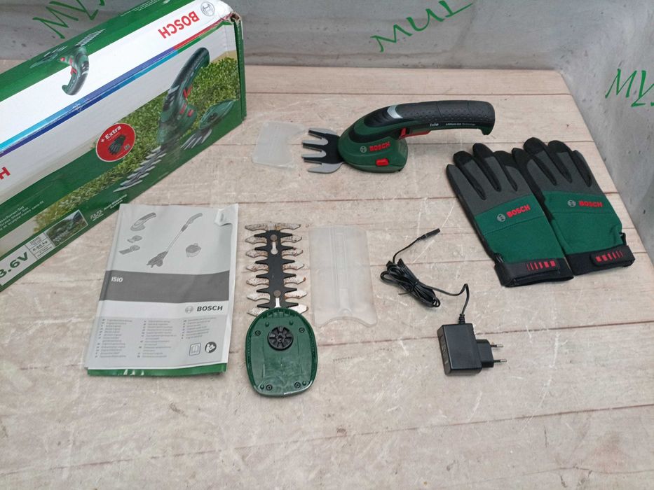 Bosch Isio акумуляторний кущоріз, садові ножиці 3,6В + рукавички Bosch: 2 851 грн ...
