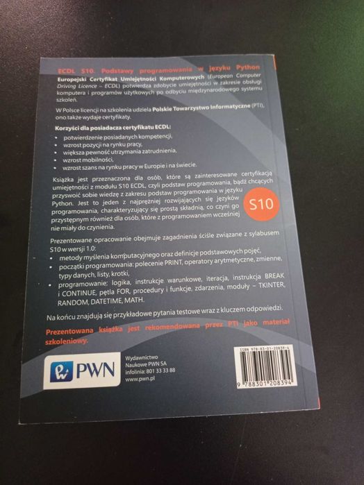 ECDL Podstawy programowania w języku python Jazowsko • OLX.pl