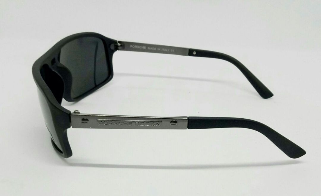 Porsche Design модные брендовые мужские очки черные с серым мат поляр ...