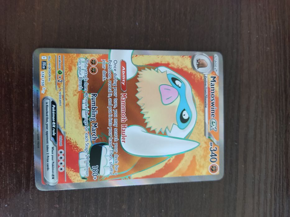Karta Pokemon TCG Mamoswine EX JTG 174 Bolszewo • OLX.pl