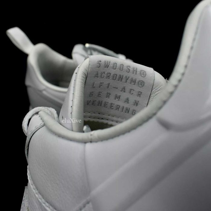 Nike Acronym Air Force 1 Lunar '17 AF-100 White Sneakers Mens: 3 999 ...