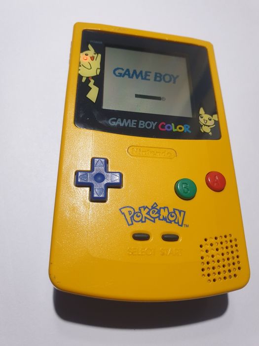 Orginalny Gameboy color pokemon edition yellow blue pikachu limitowany ...