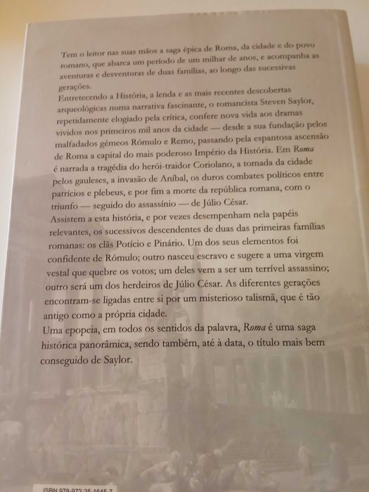 Roma, de Steven Saylor Portes Grátis Massamá E Monte Abraão • OLX.pt