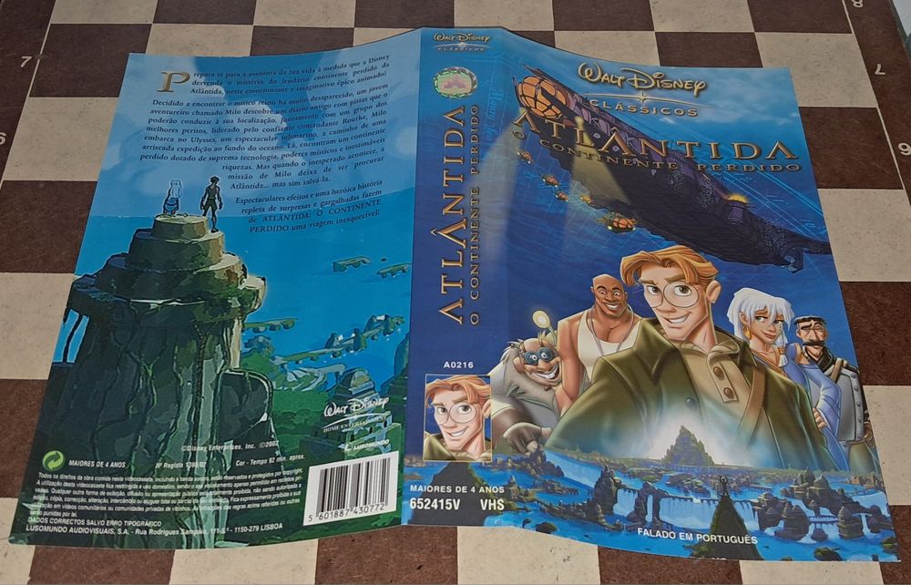 Capa vhs cassete filme Atlântida disney Loures • OLX.pt