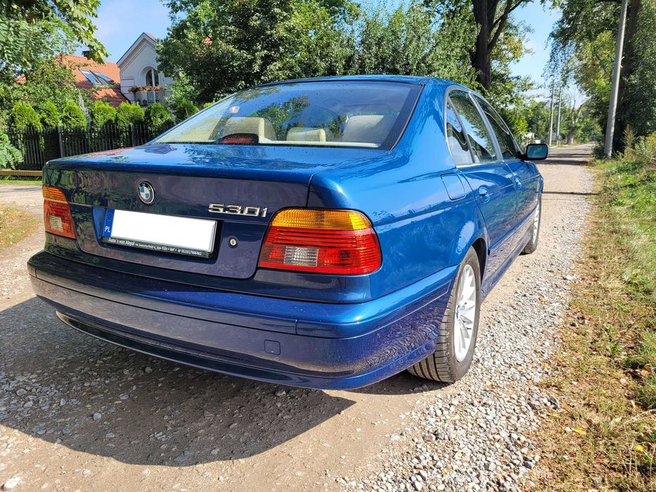 BMW E39 530I 231 KM, Topaz Blau, jasna skóra, Sedan, bez gazu Warszawa ...