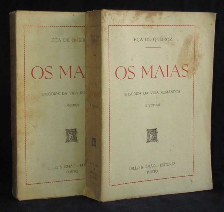 Livro Os Maias Episódios da Vida Romântica Eça de Queirós 2 Volumes ...