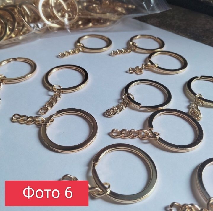 Колечки для брелков, кольца для брелков, фурнитура, соединители: 75 грн ...