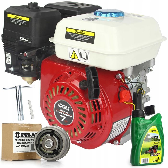 Silnik Spalinowy 7HP GX160 20mm + Sprzęgło + Olej Janowice Poduszowskie • OLX.pl