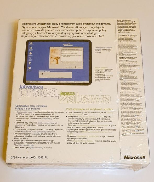 System Windows 98 box FABRYCZNIE ZAFOLIOWANY!!! Olsztyn • OLX.pl