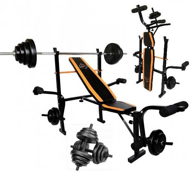 Скамья тренировочная WCG 0055 +ШТАНГА 60кг+Гантели+партой Скотта: 6 990 грн. - Атлетика / фітнес ...