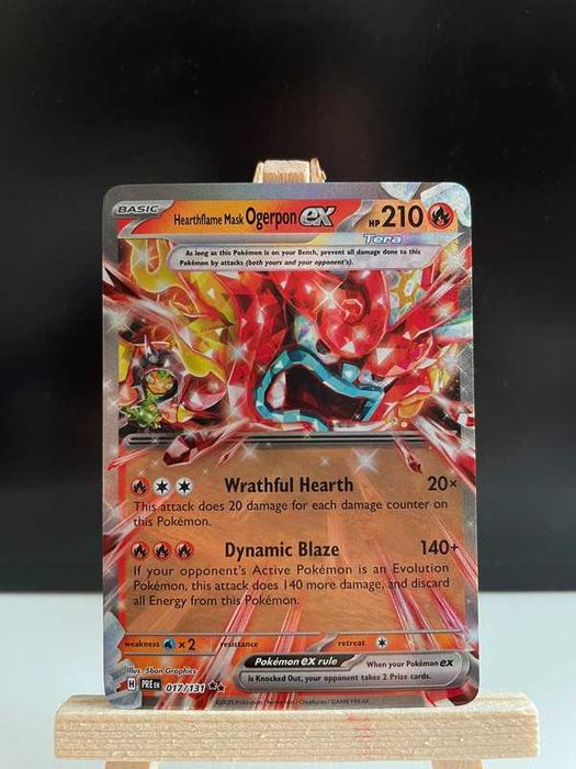 Karta Pokemon TCG Hearthflame Mask Ogerpon ex PRE 017 Poznań Grunwald • OLX.pl