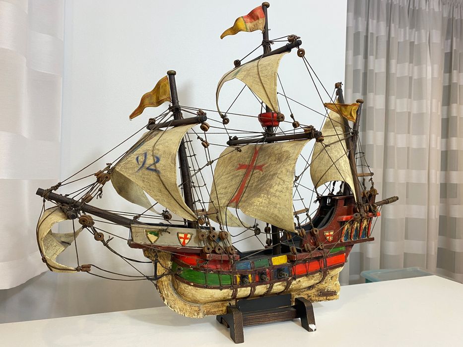 Statek Santa Maria 1462 Krzysztof Kolumb Drewniany Model Replika Łódź ...