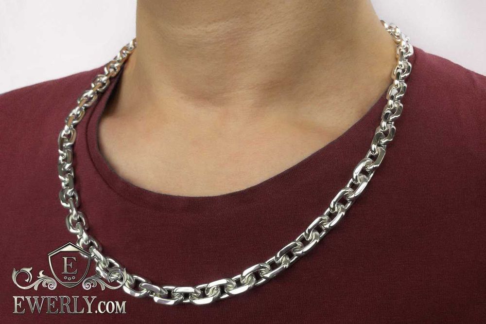 Большая, толстая серебряная Якорная цепочка 925 пробы, Якорь: 8 600 грн ...