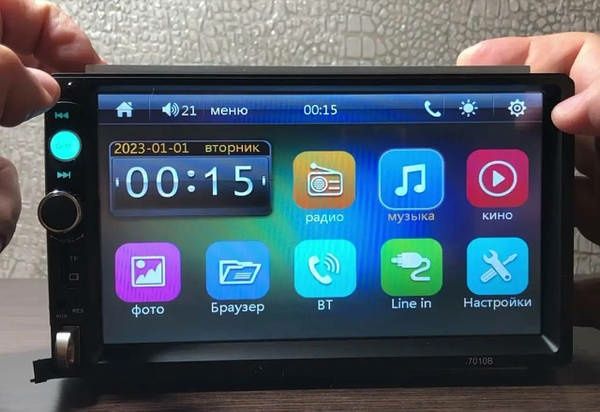 Авто магнітола сенсорна з Bluetooth 1 DIN 7 дюймів Авто магнітола сенс ...