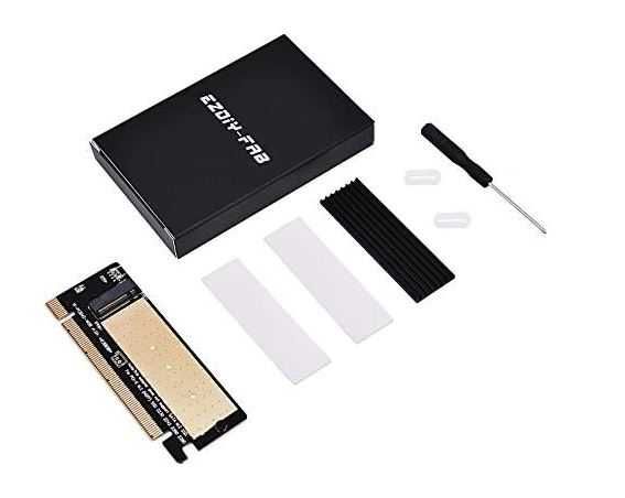Adapter EZDIY-FAB NVME PCIe adapter dysku SSD M.2 z chłodzeniem ... Adapter EZDIY-FAB NVME PCIe adapter dysku SSD M.2 z chłodzeniem ...