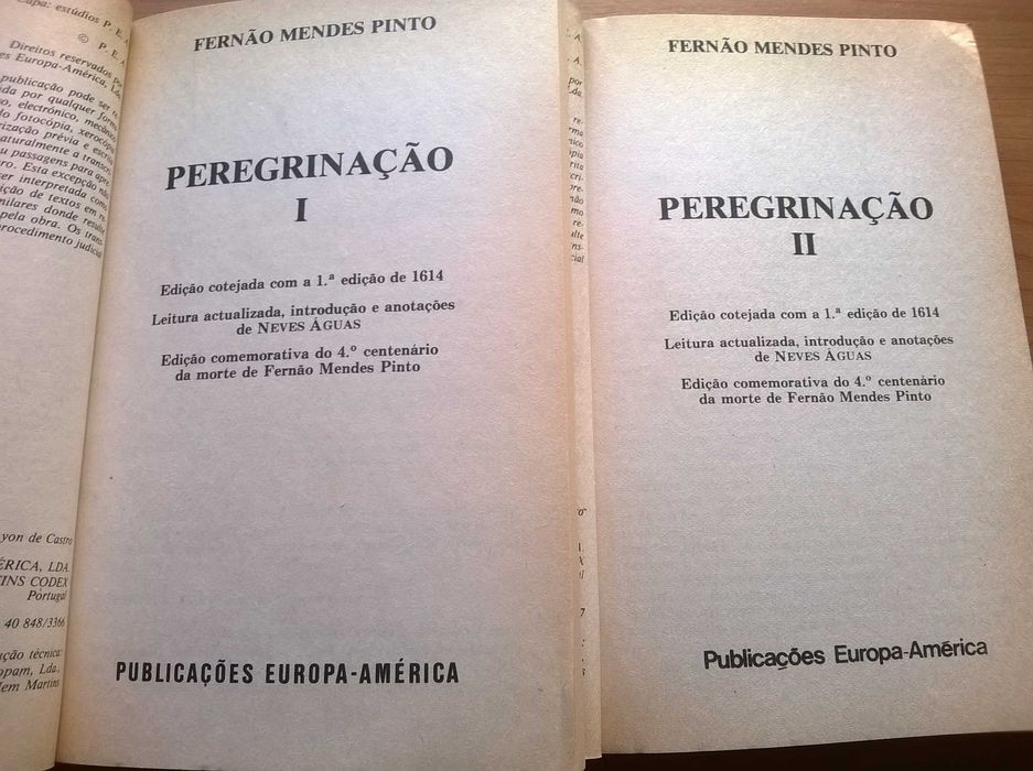 Peregrinação - Fernão Mendes Pinto (portes grátis) Carcavelos E Parede ...