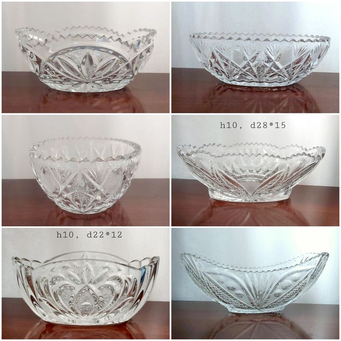 Бокали Богемия фужери вінтаж стакани хрусталь кольорове скло СССР 400 грн Посуда кухонная