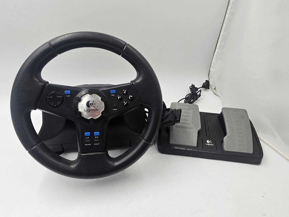 Logitech Rally Vibration Feedback Wheel kierownica PlayStation 2 PS2 ...