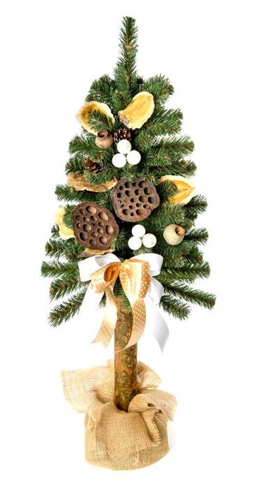 Choinka sztuczna udekorowana mała 70 cm choinka zielona na pniu ...