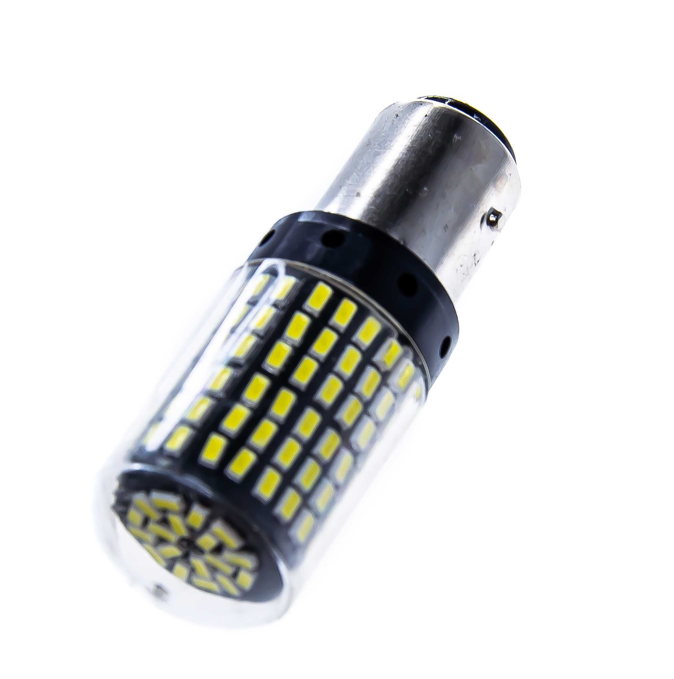 2X Żarówka Led P21/5W BAY15D 144Smd Canbus Biała dwuwłóknowa Rybnik ...