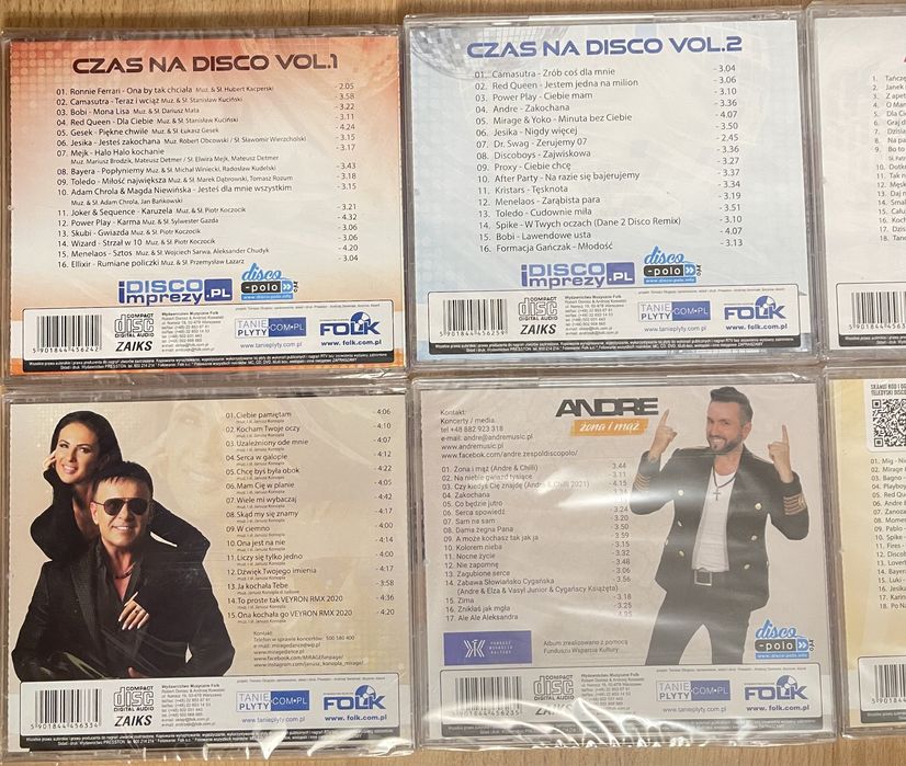 Disco Polo zestaw 9 płyt nowe folia Częstochowa Lisiniec • OLX.pl