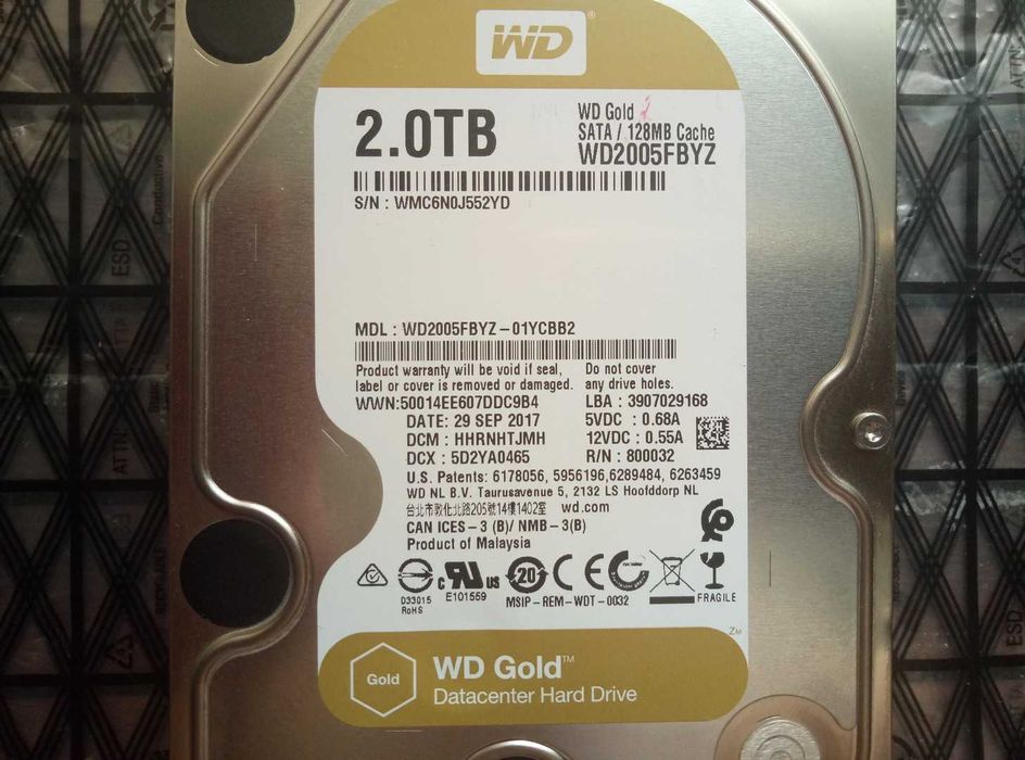 Жёсткий диск WD Gold 2TB WD2005FBYZ: 1 700 грн. - Комплектуючі та ...