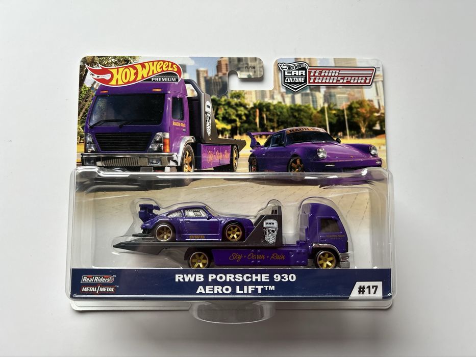 Hot Wheels Premium Team Transport #17 RWB Porsche 930 & Aero Lift ...