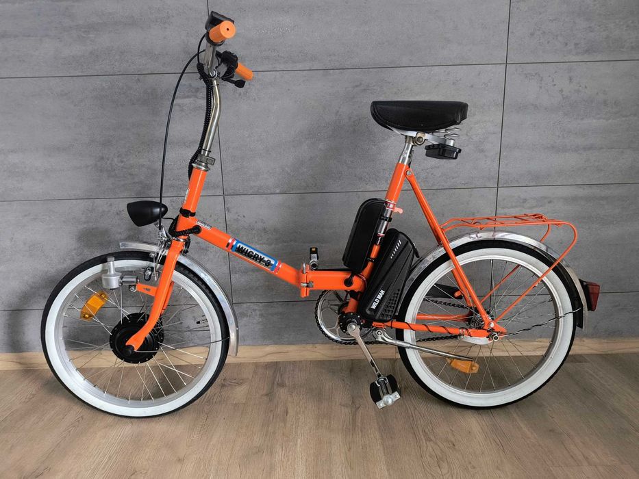 Wigry 3, e-wigry, rower elektryczny, klasyk PRL - pomarańczowy ...