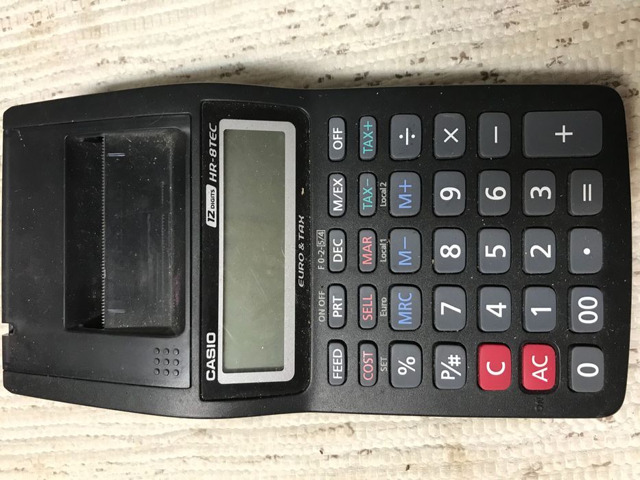 Máquina de calcular de secretária de rolo CASIO Amora • OLX.pt