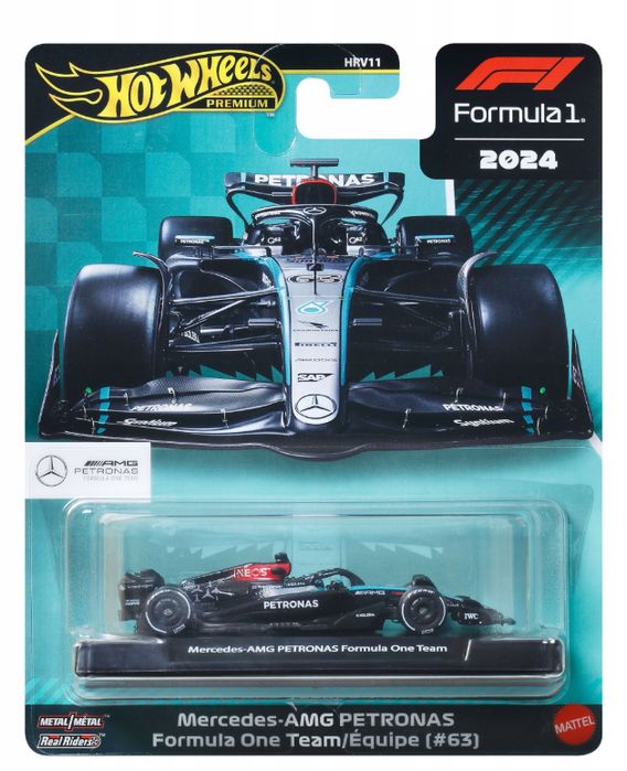 Mercedes-AMG PETRONAS Formula One Equipe (#63) Hot Wheels Premium 1:64 ...