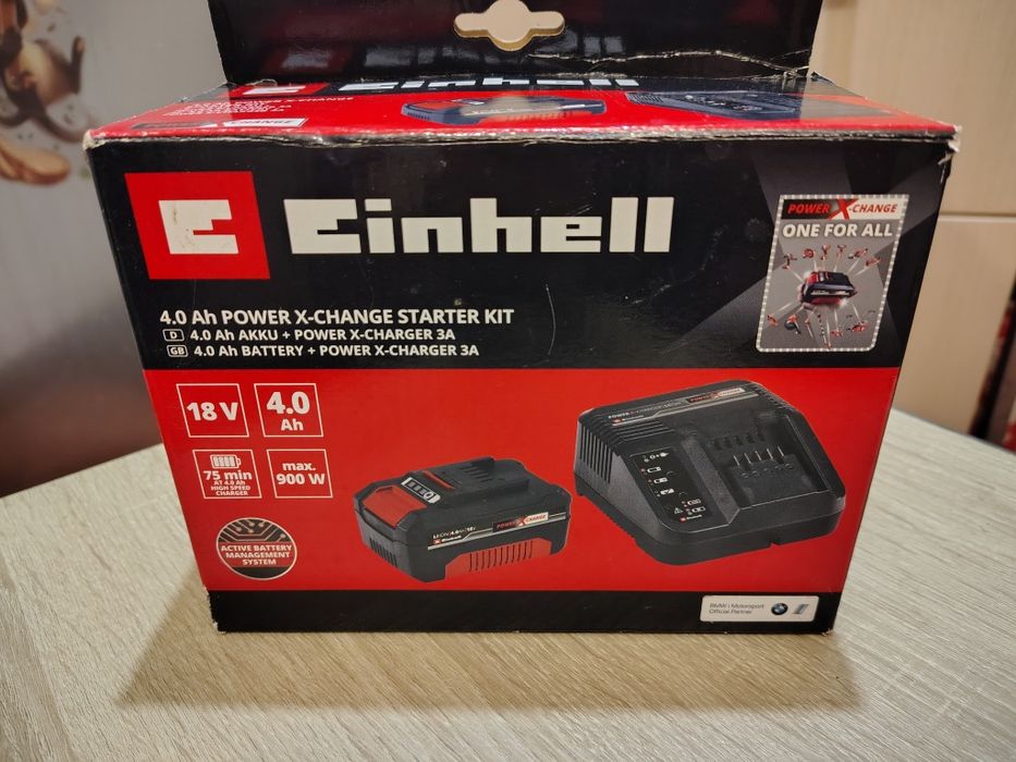 Zestaw startowy akumulator bateria Einhell 4Ah plus ładowarka Wielbark ...